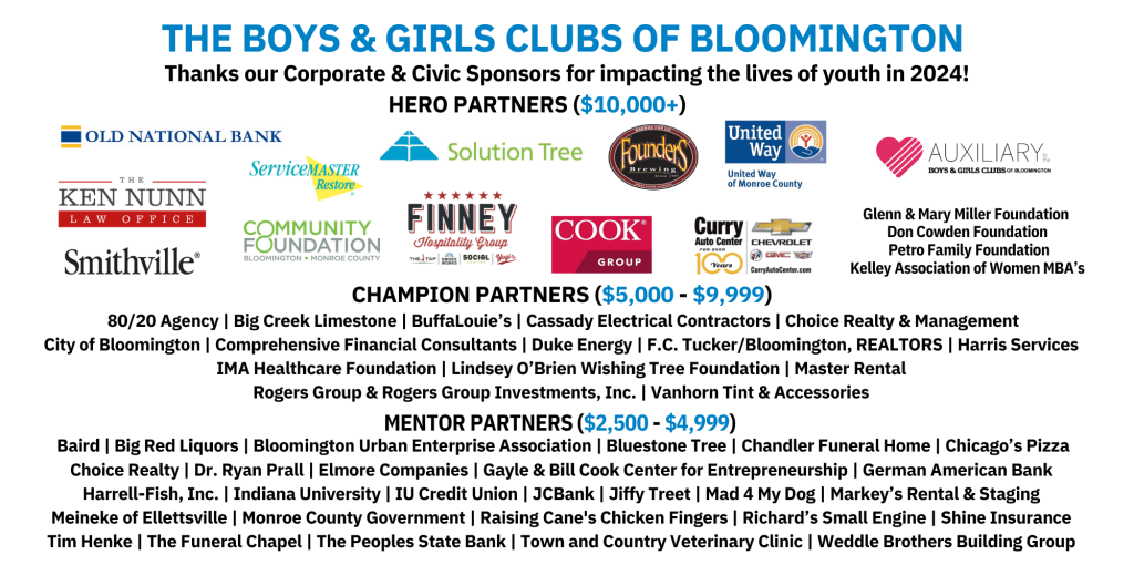 Corporate & Civic Partners – Boys & Girls Clubs of Bloomington